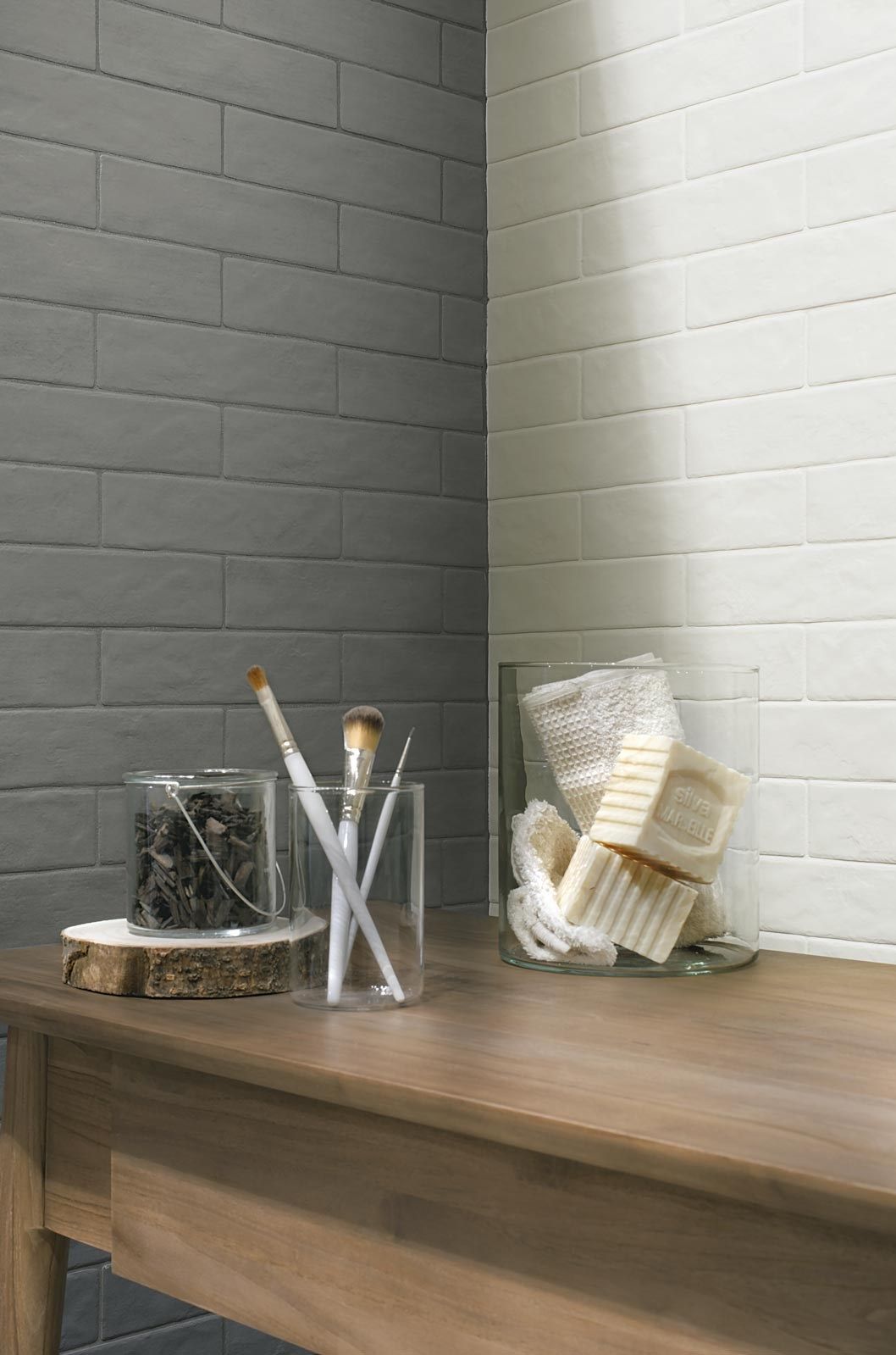 Porcelain stoneware wall tiles with brick effect CALCE By Ragno