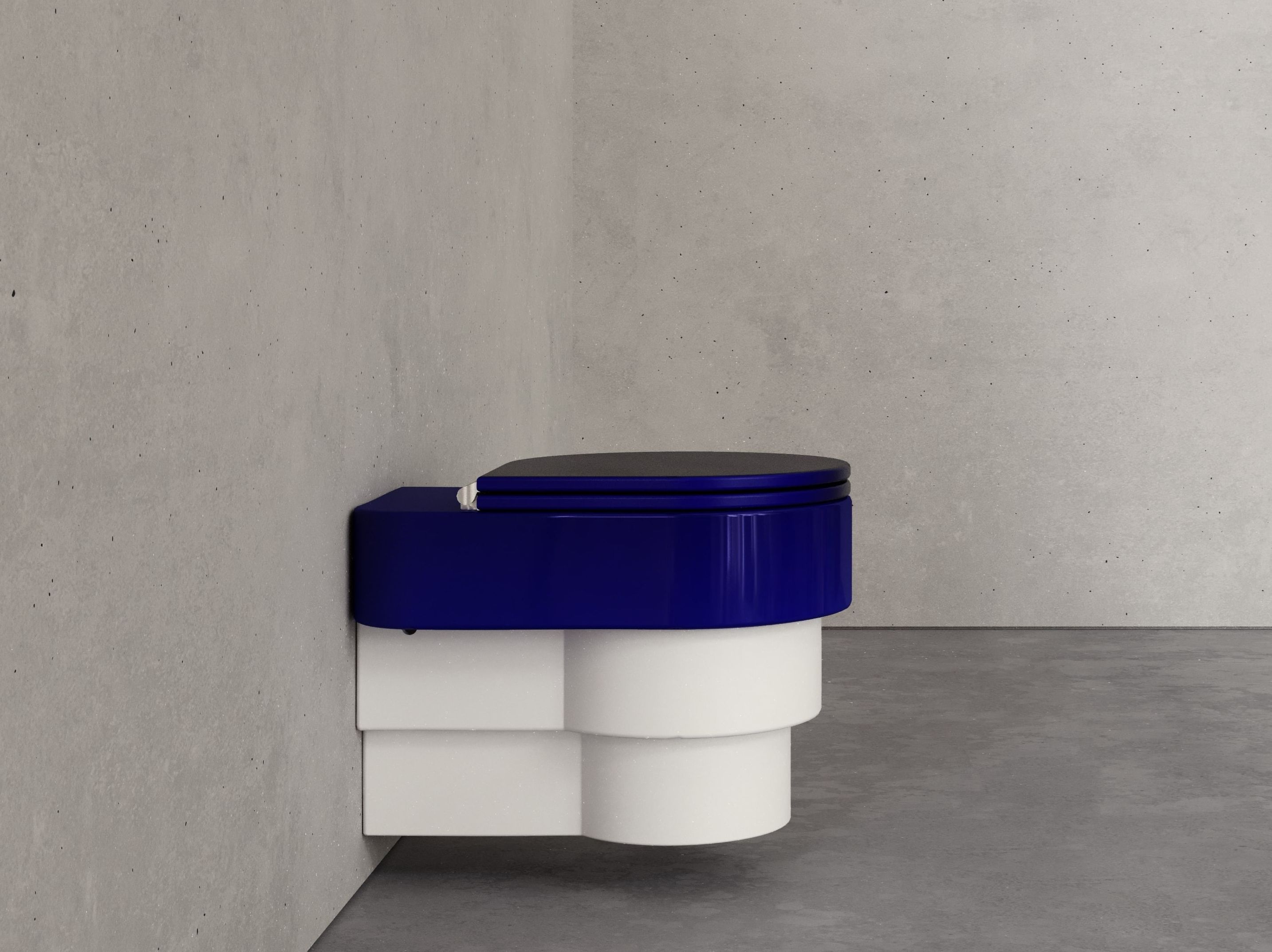 Wall-hung ceramic toilet CALLIPYGE BLUE & WHITE Callipyge Collection By ...