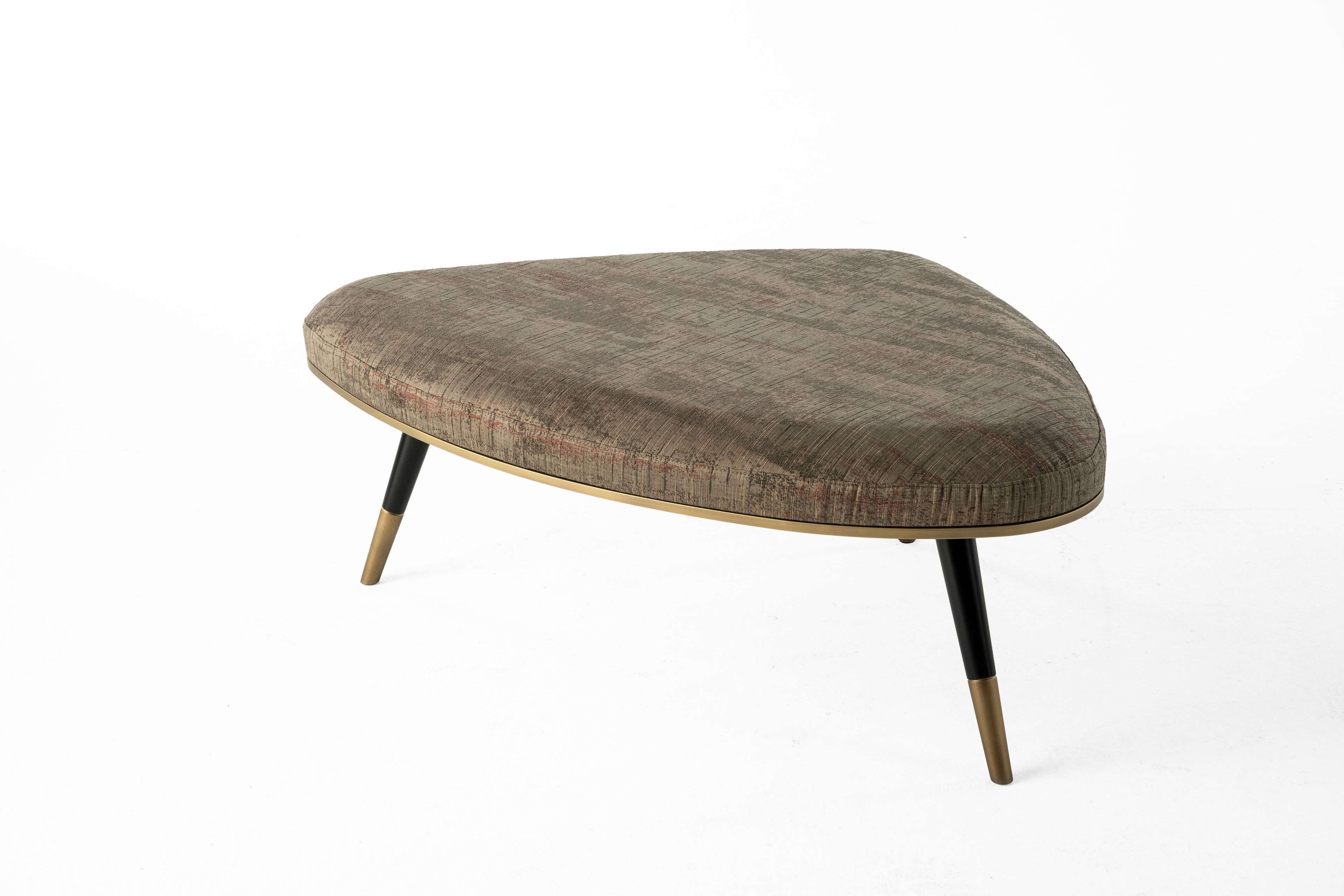 CAMBERWELL Upholstered fabric footstool By Gianfranco Ferré Home