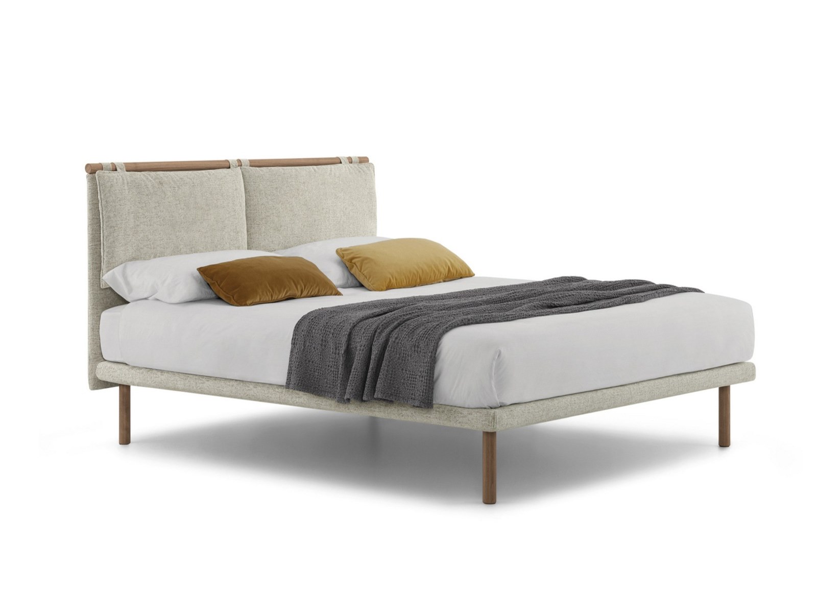 CAMEO WOOD | Fabric bed Cameo Collection By Bolzan Letti
