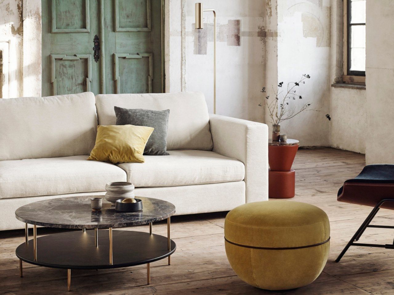 Modular fabric sofa with chaise longue CAMIN REVISITED By Wittmann ...