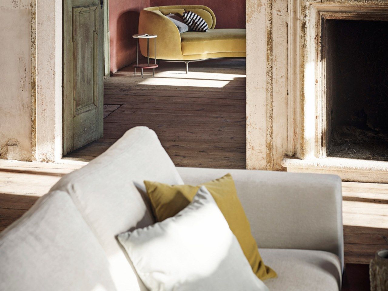 Modular fabric sofa with chaise longue CAMIN REVISITED By Wittmann ...