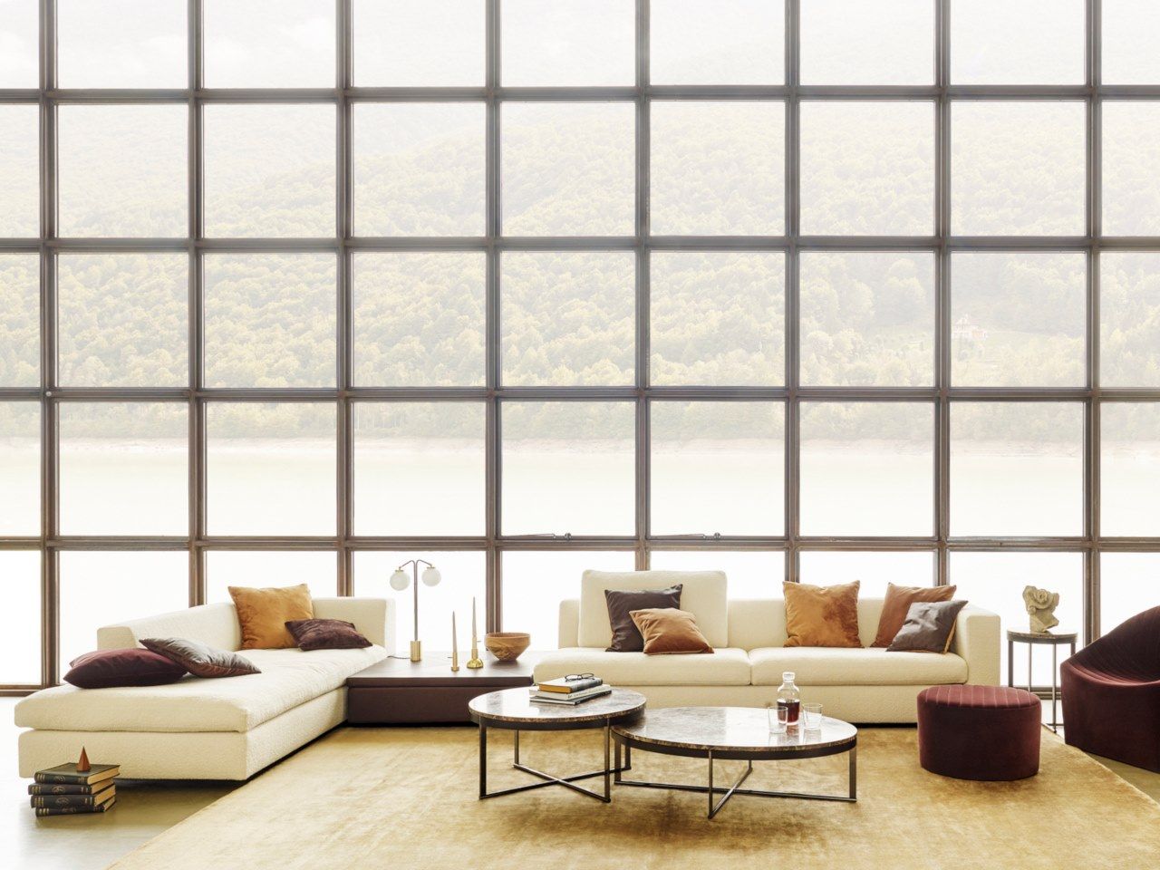 Modular fabric sofa with chaise longue CAMIN REVISITED By Wittmann ...