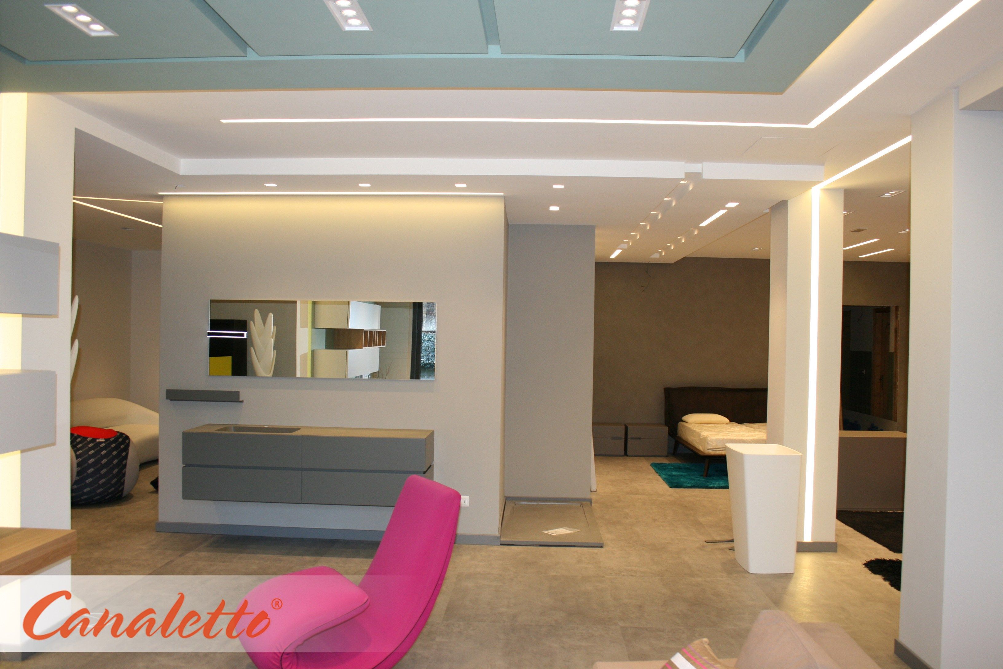 MDF linear lighting profile CANALETTO DOPPIO OPEN LED By CANALETTO SMART