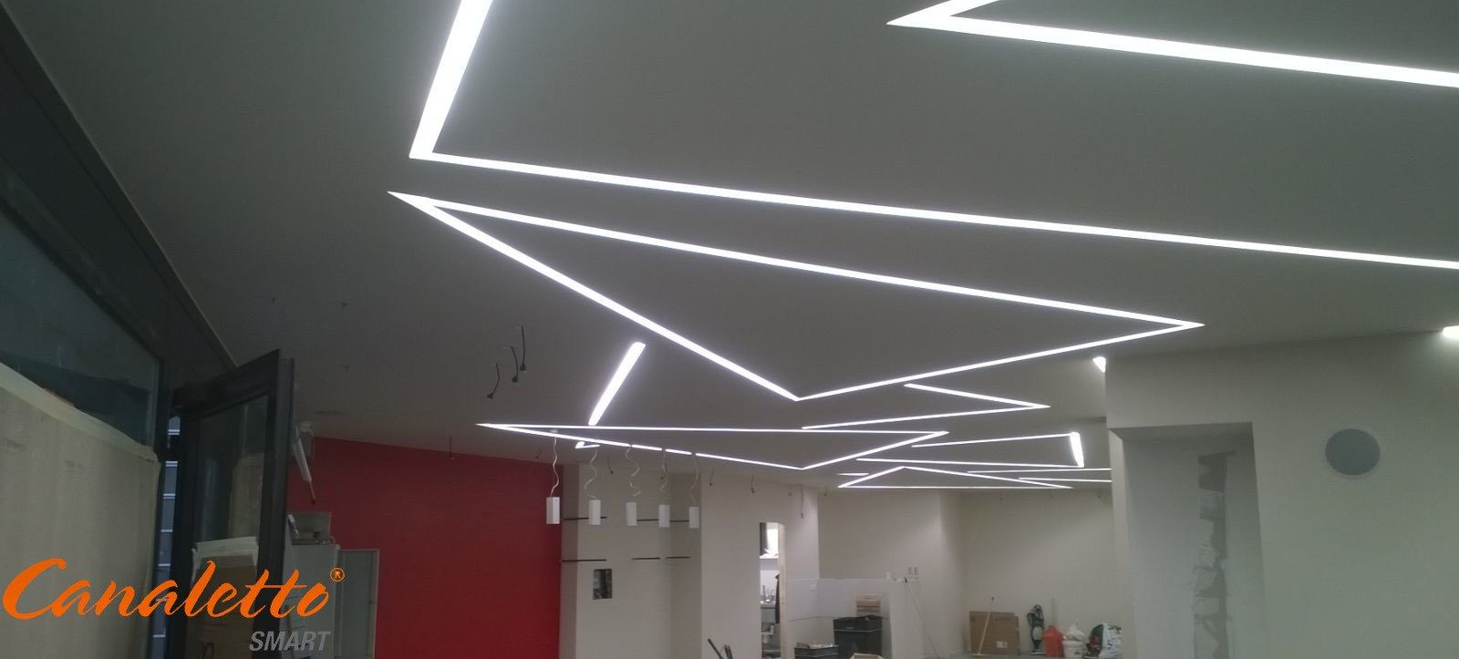 MDF linear lighting profile CANALETTO DOPPIO OPEN LED By CANALETTO SMART