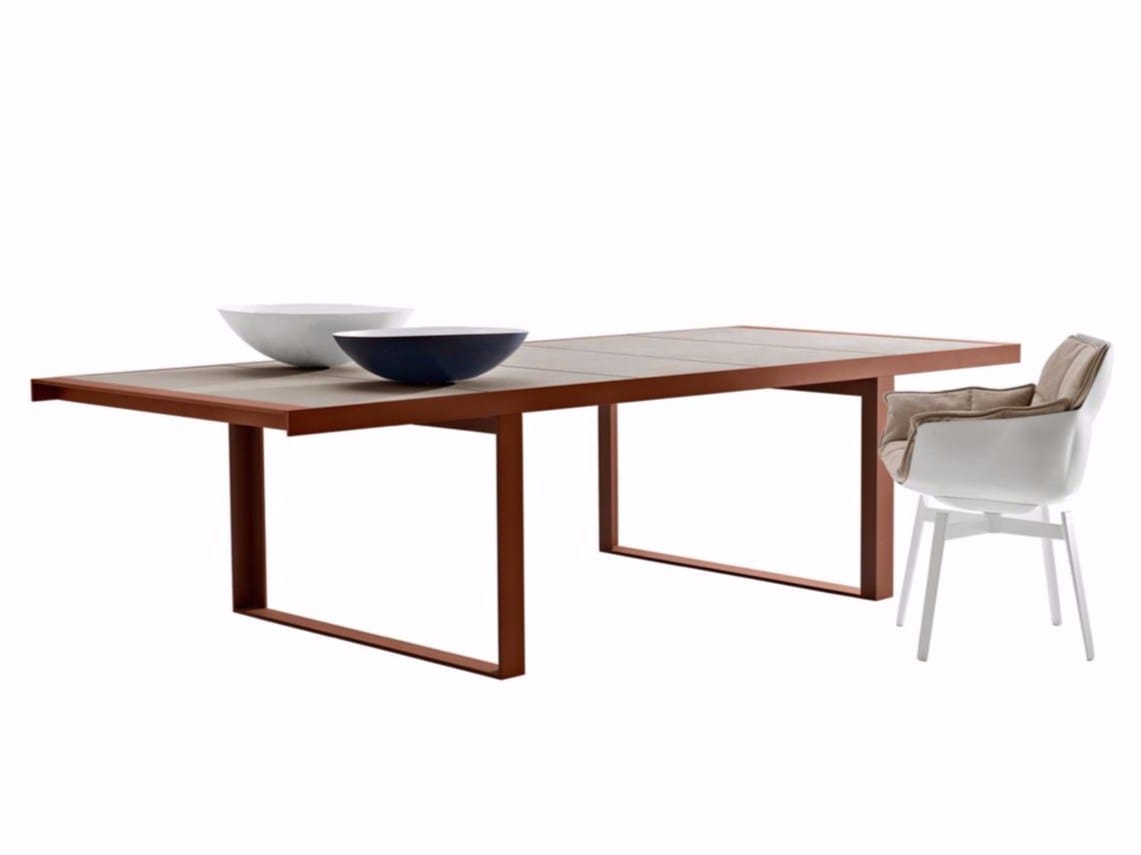 CANASTA '13 Rectangular porcelain stoneware garden table By B&B Italia ...