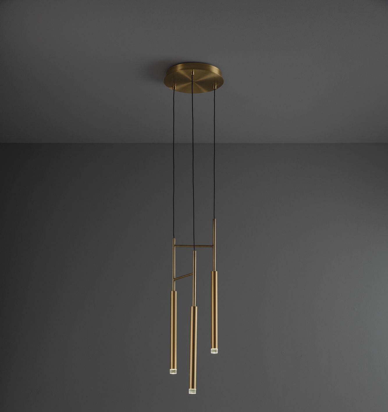CANDLE TRIPLEX LED steel pendant lamp By LedsC4 | design Ramón Benedito