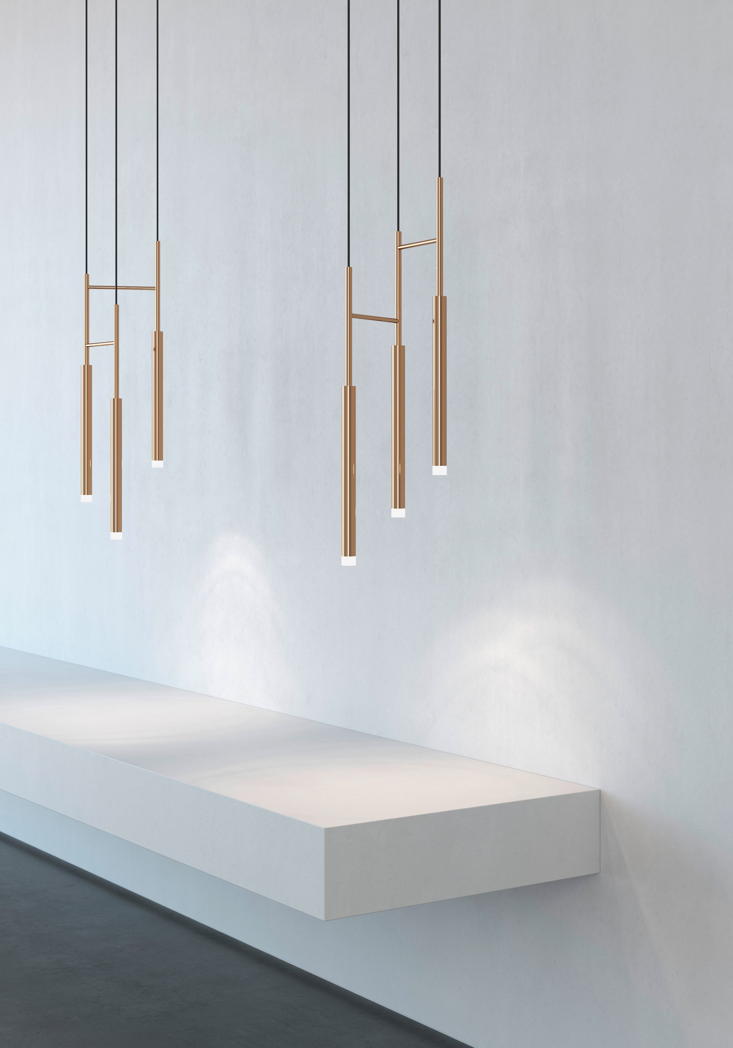 CANDLE TRIPLEX LED steel pendant lamp By LedsC4 | design Ramón Benedito