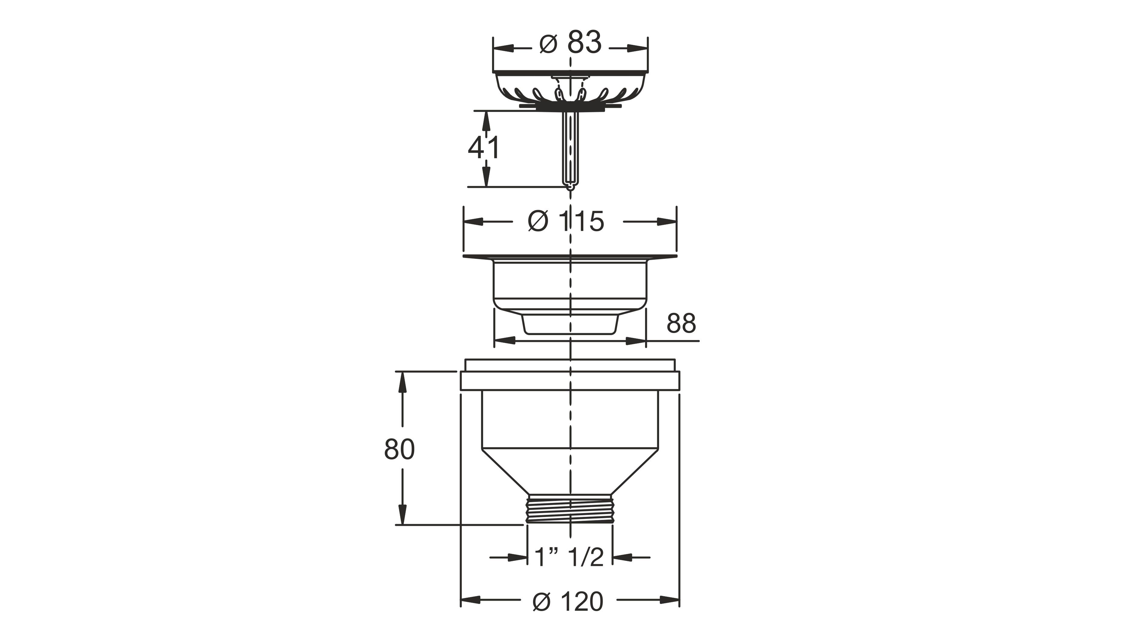 Piletta in acciaio inox per lavello CANESTRO By Bonomini