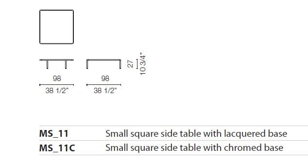 Low coffee table CAP MARTIN SUNSET TABLE By Cappellini design Carlo Colombo