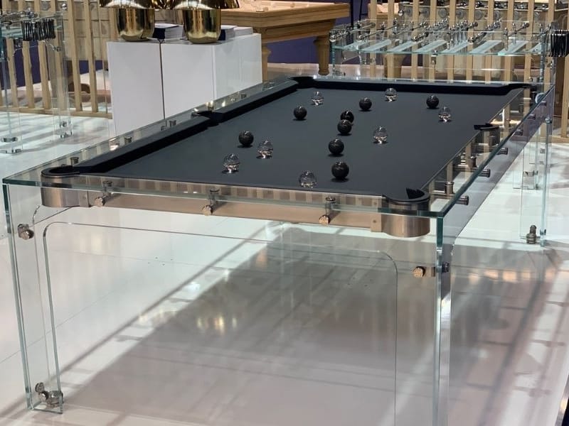 DESIGN Glass pool table By Billards Toulet