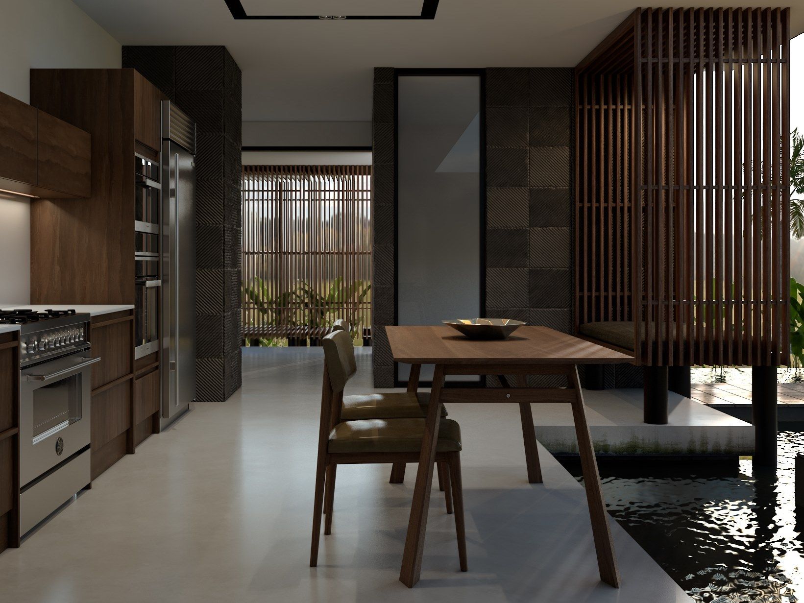 CARPENTER Rectangular wooden dining table By KARPENTER | design Hugues Revuelta