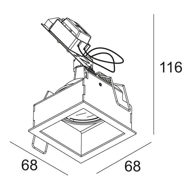 CARREE | Recessed spotlight Carree Collection By Delta Light