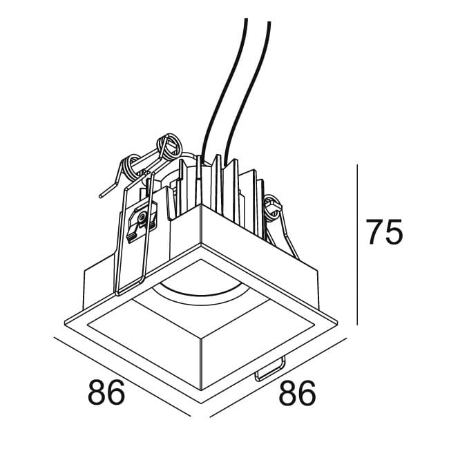 CARREE ST | Outdoor spotlight Recessed LED spotlight By Delta Light