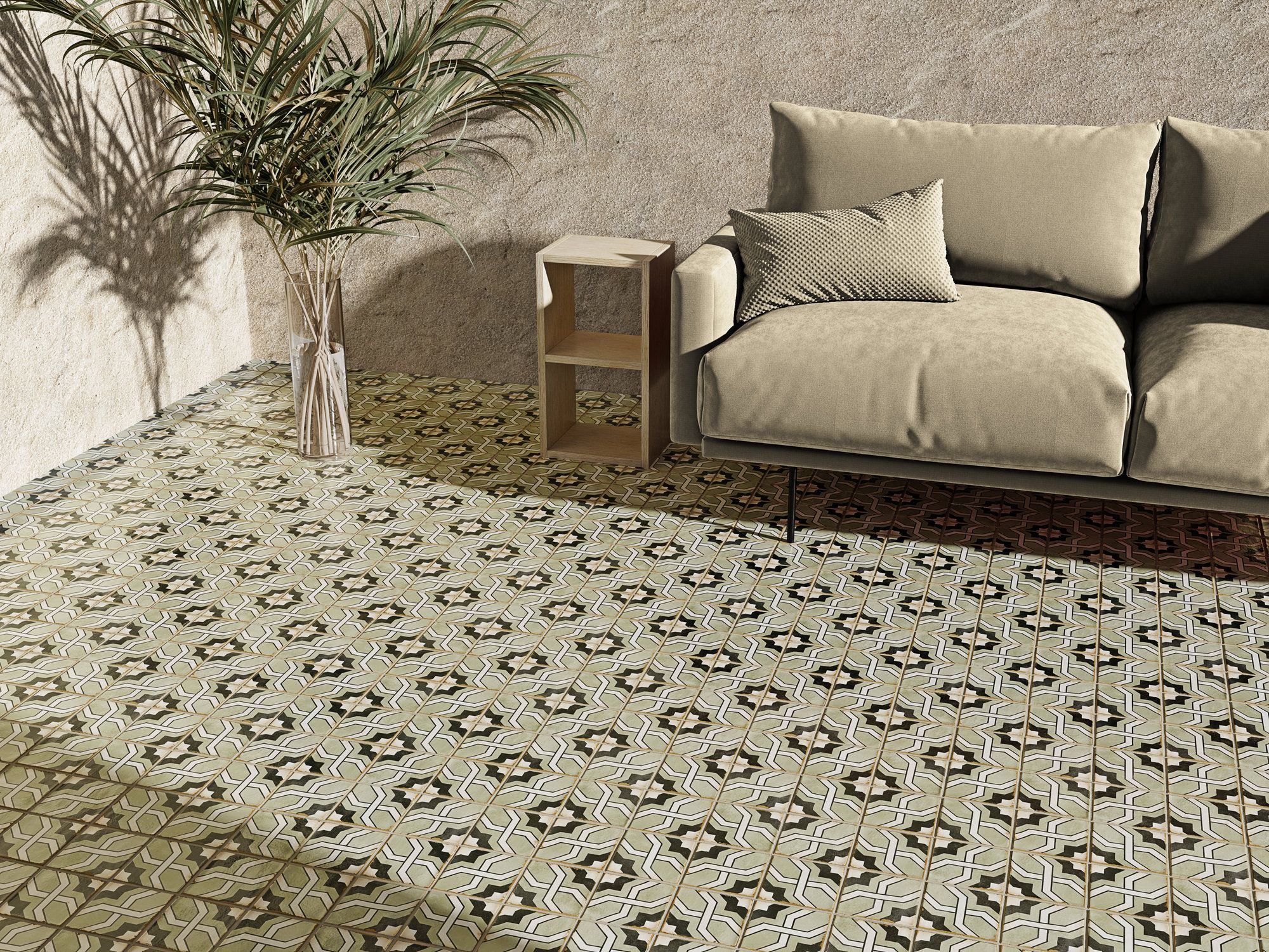 Revestimiento de pared/suelo efecto azulejos hidráulicos CASABLANCA By ...