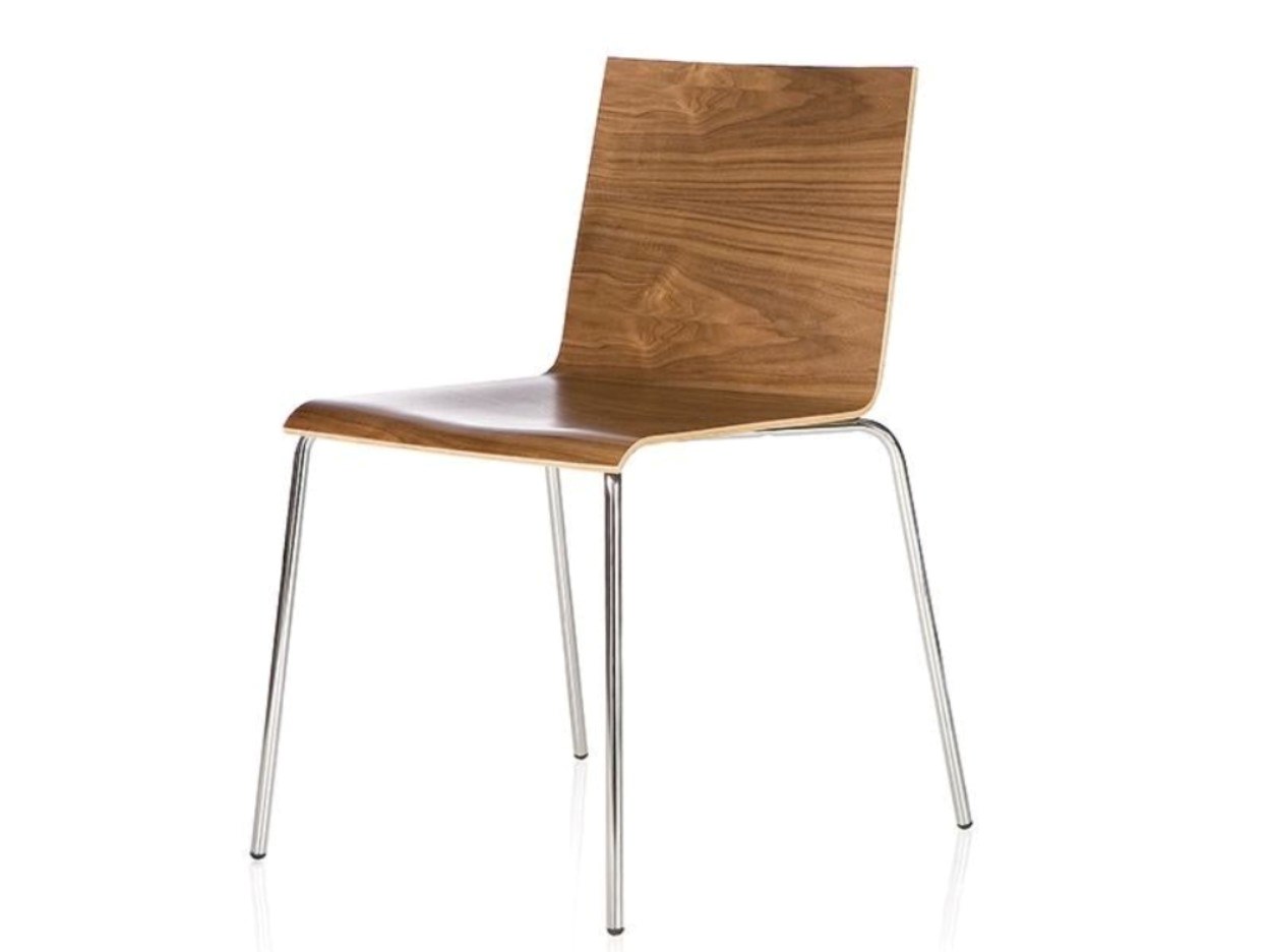 CASABLANCA Stackable wooden chair By ALMA DESIGN | design Nicola Cacco