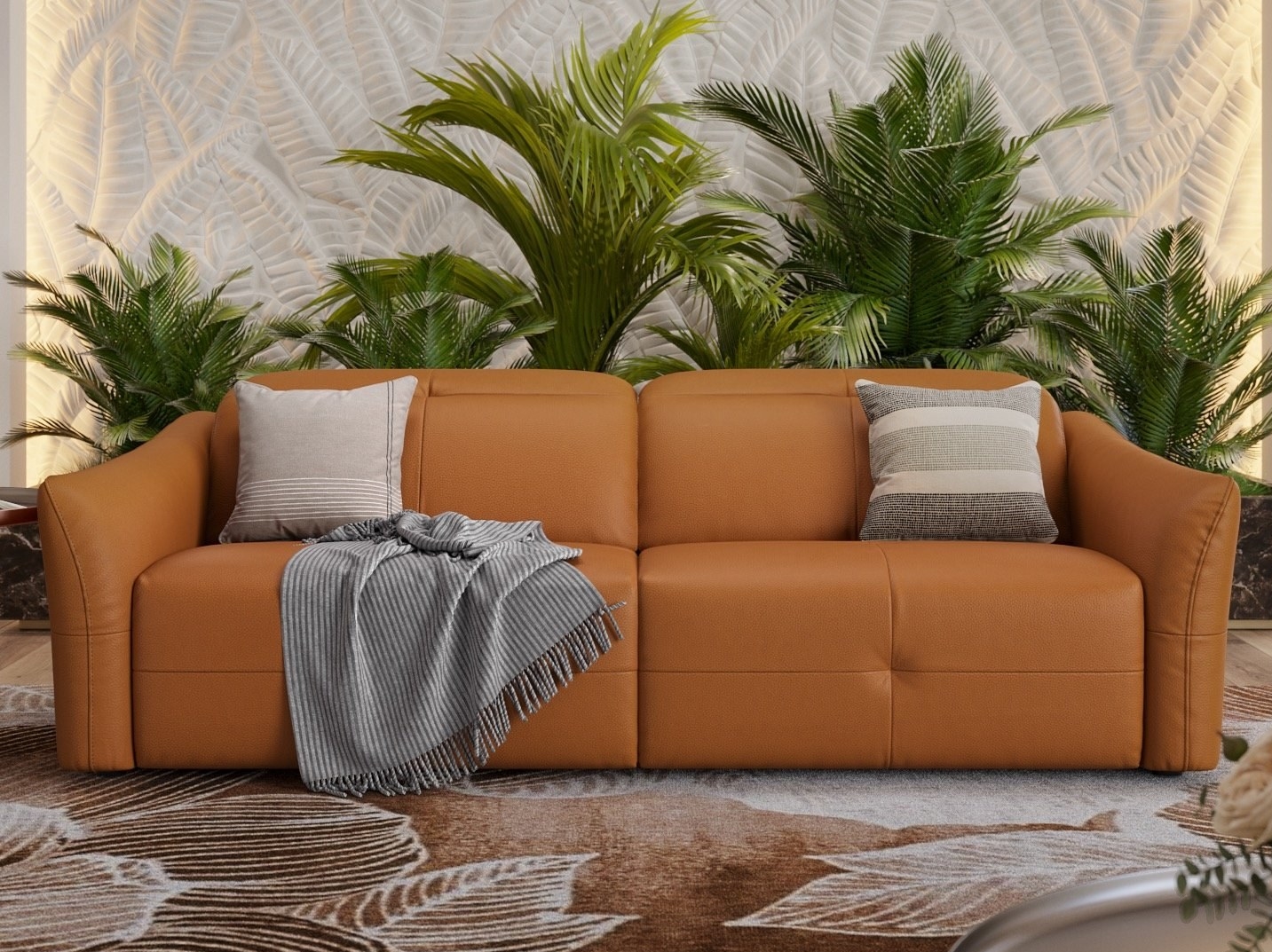 CASADO 3 seater leather sofa By Sofanella