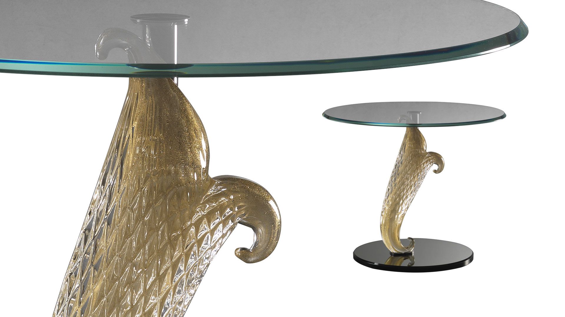 CASANOVA Round glass coffee table By Reflex