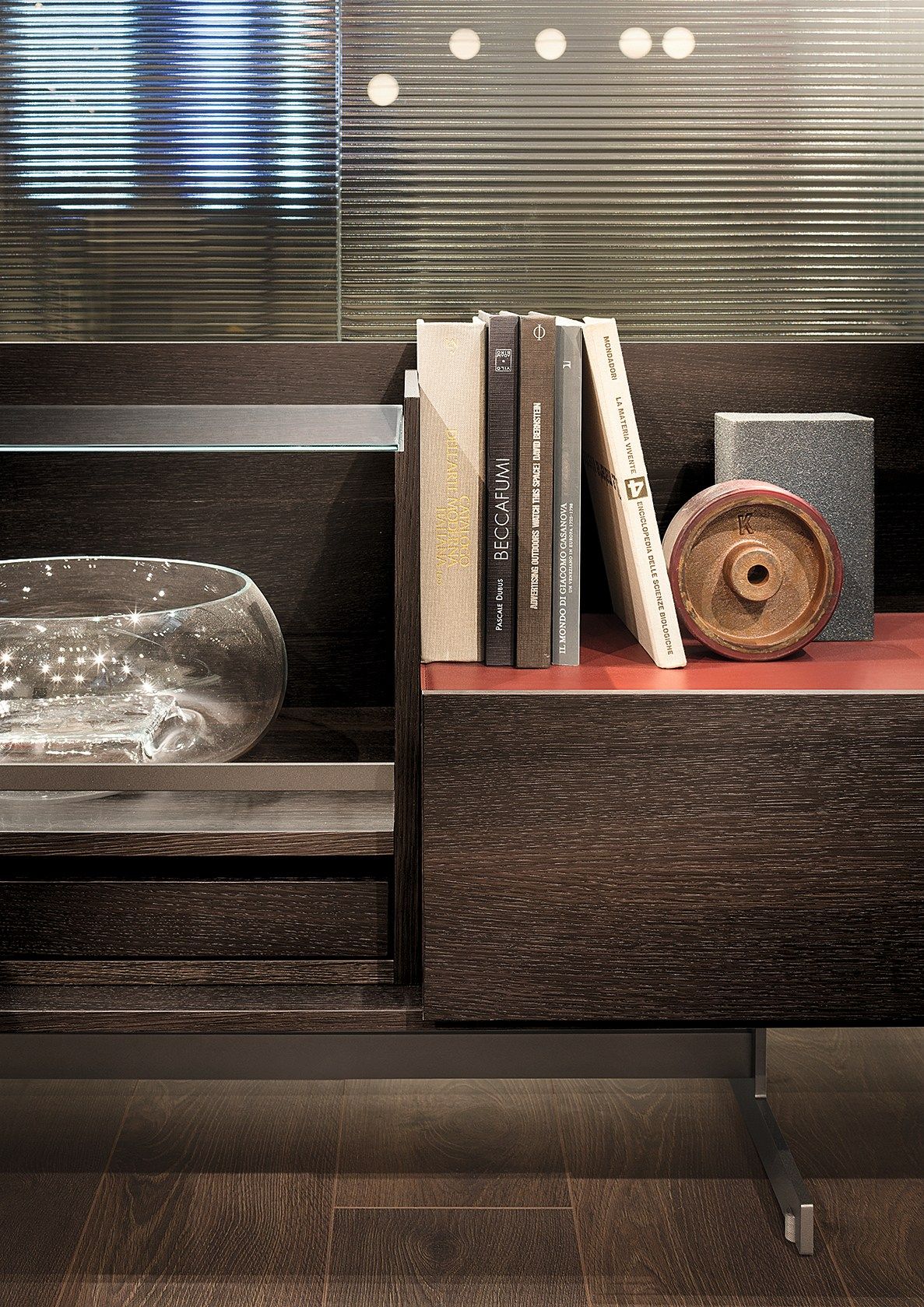 Oak sideboard CASES By Lema design Francesco Rota