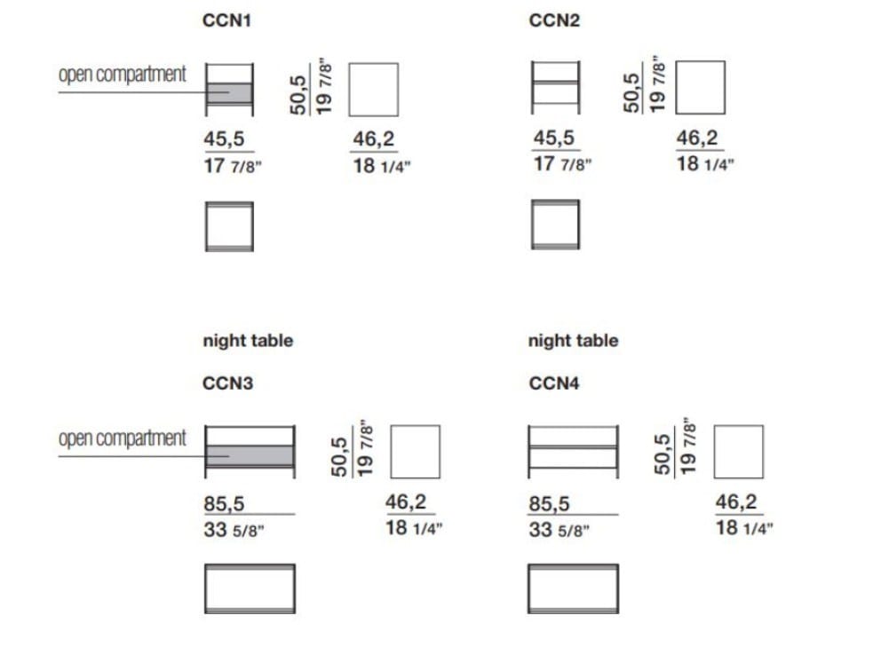 CASPER Rectangular bedside table with drawers By Molteni & C. | design ...