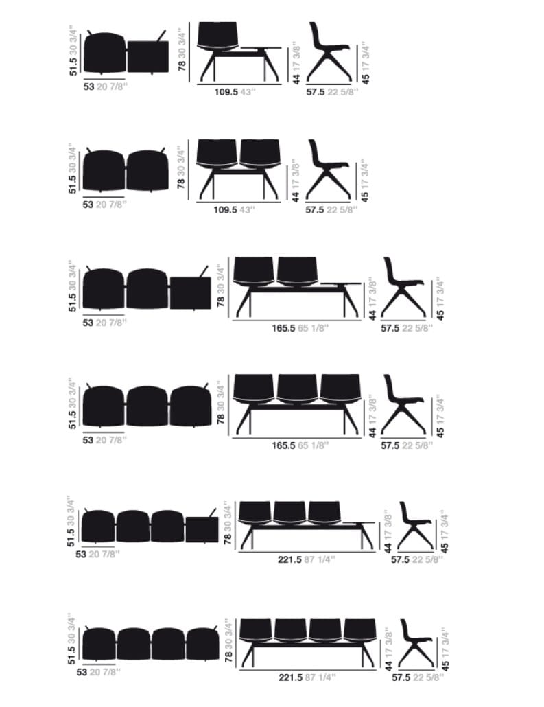 CATIFA 53 Beam seating By Arper | design Lievore Altherr Molina