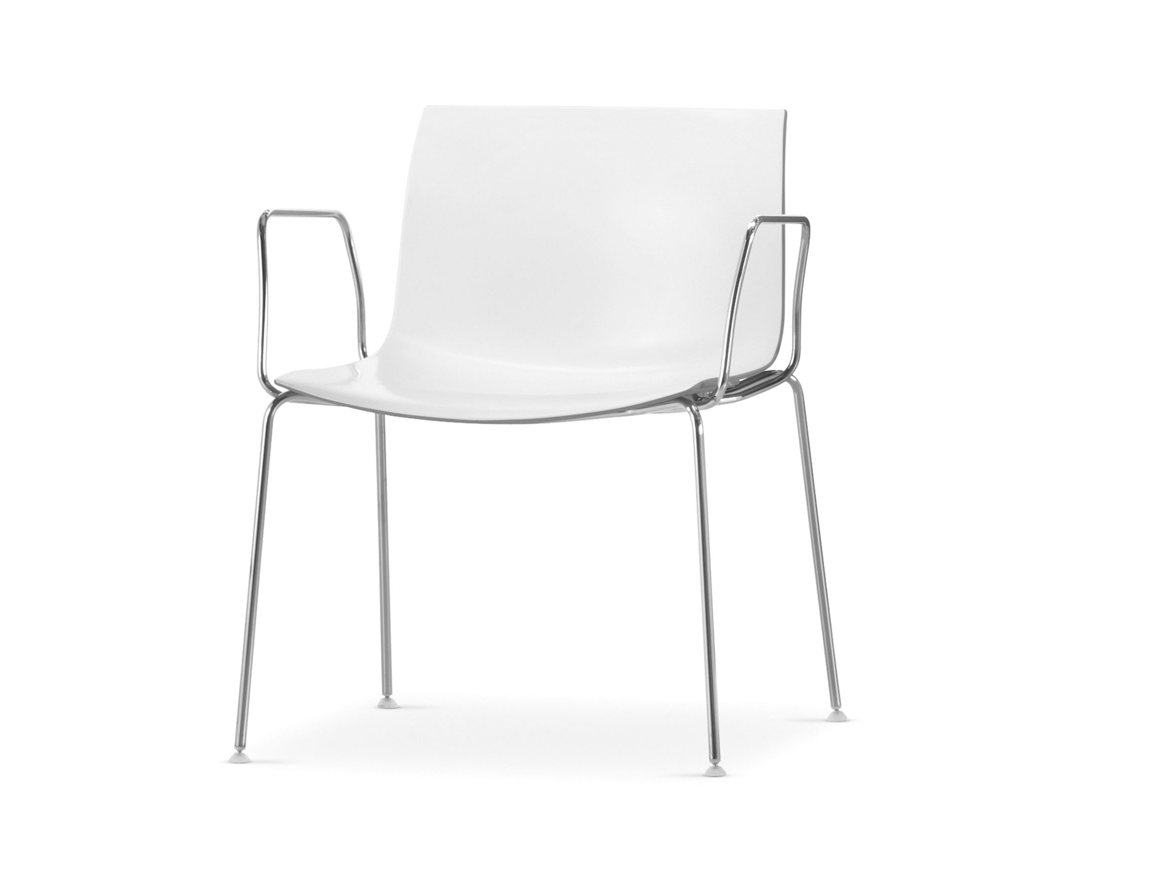 CATIFA 53 Stackable chair with armrests By Arper | design Lievore ...
