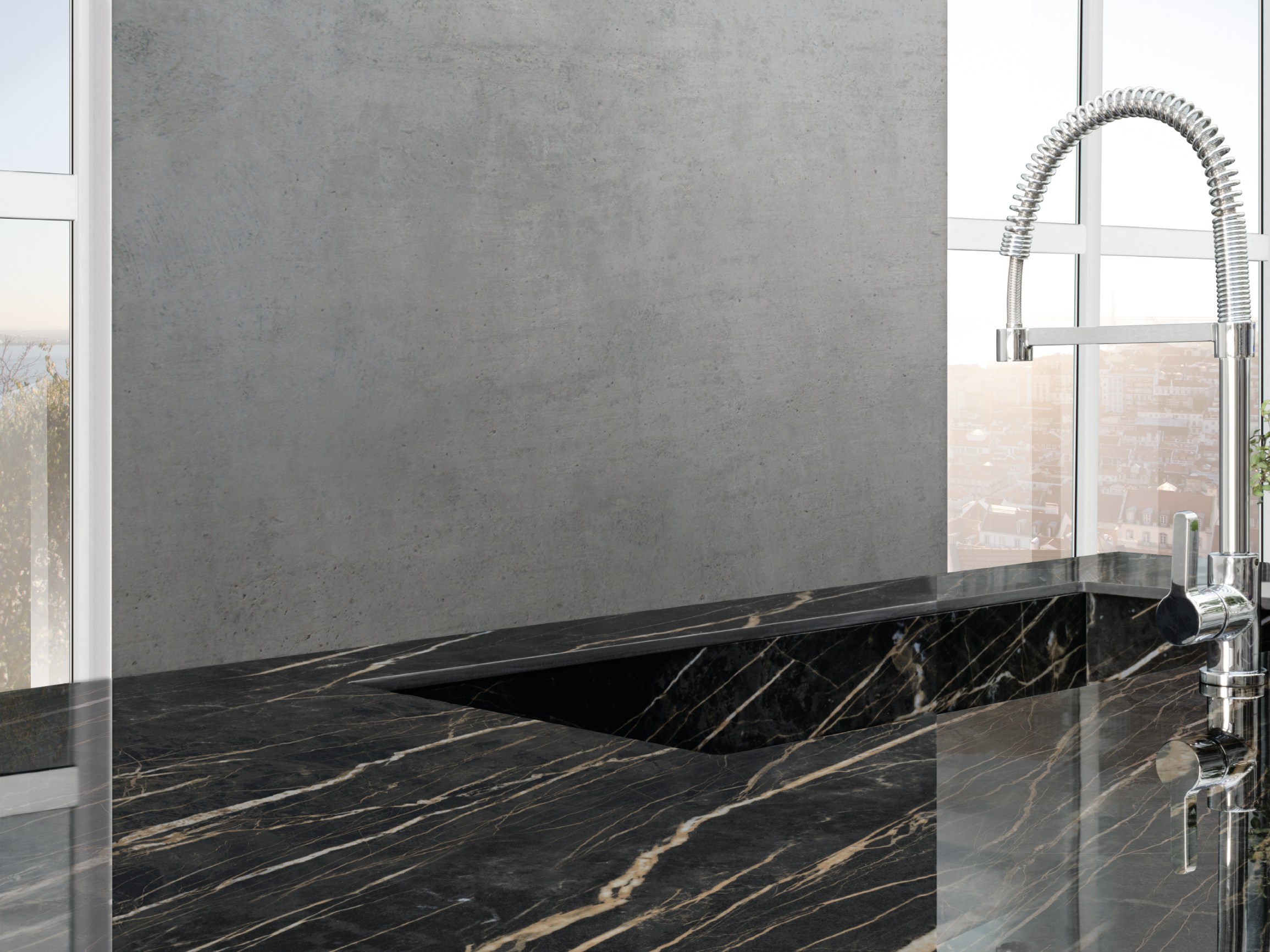 FURNISHING - I NATURALI Ceramic kitchen worktop By Laminam