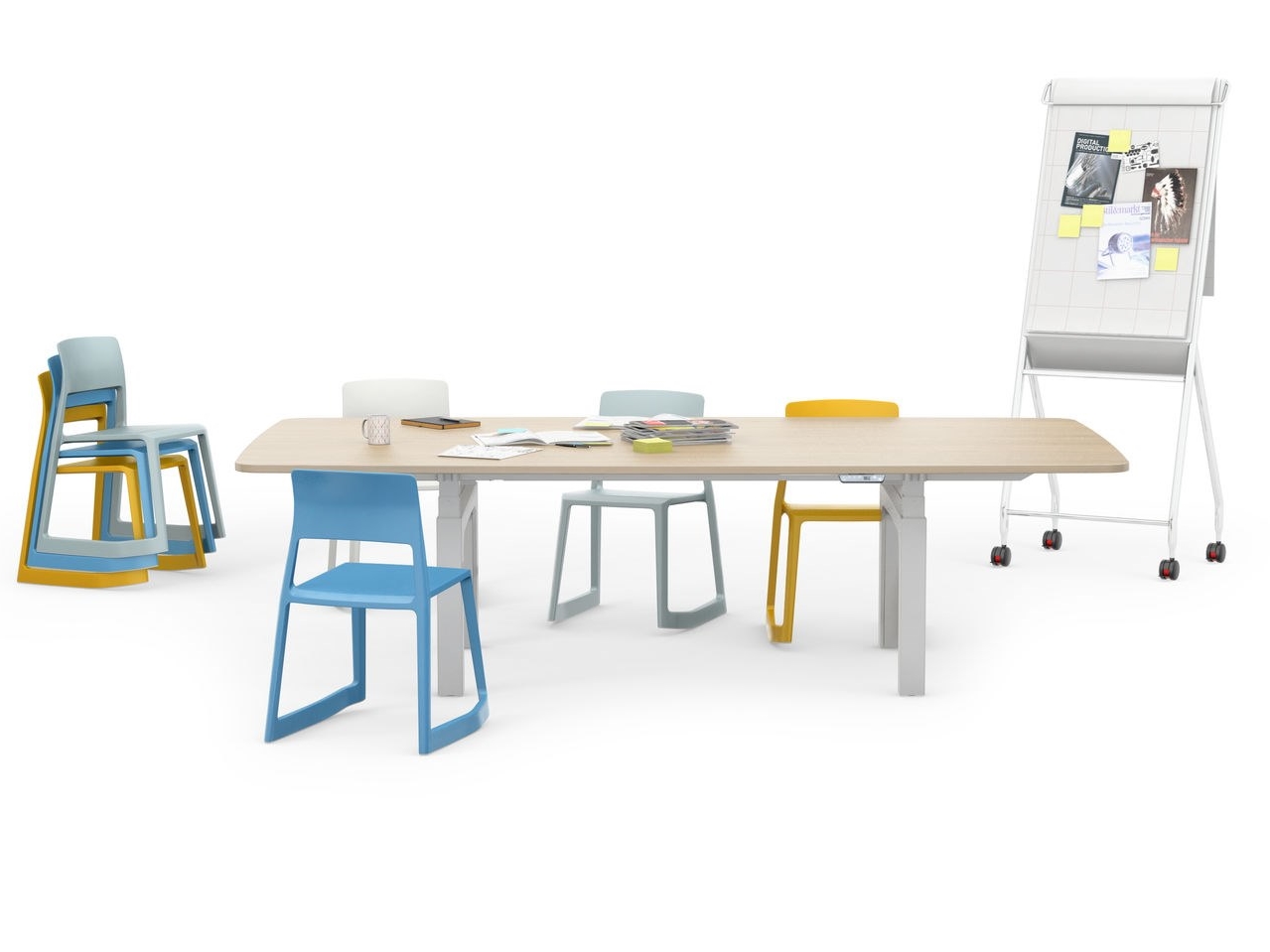 CDS Rectangular wooden meeting table By Vitra | design Antonio Citterio