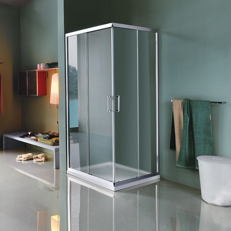 CEE ART | Shower cabin with sliding door Corner rectangular shower ...