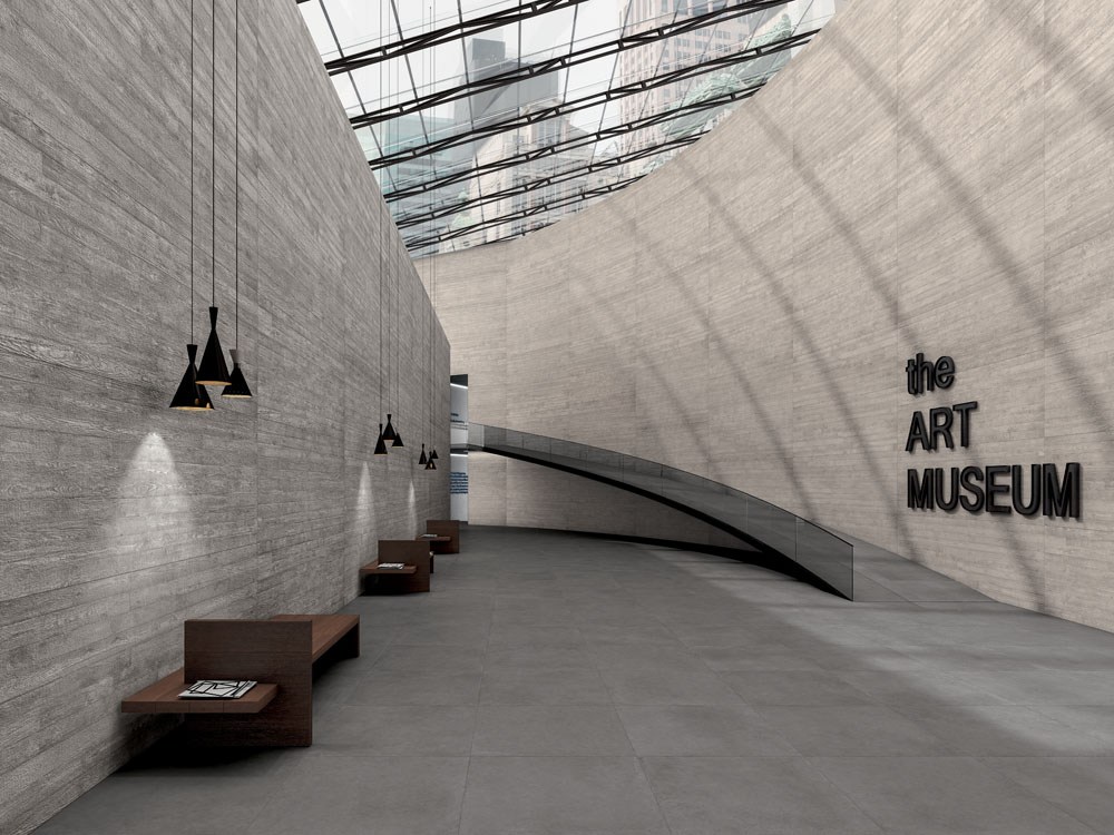 Porcelain stoneware wall/floor tiles with concrete effect CEMENT ...