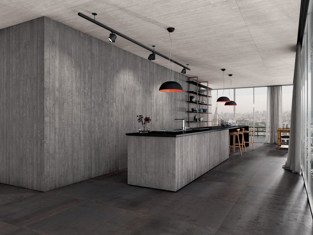 Porcelain stoneware wall/floor tiles with concrete effect CEMENT ...