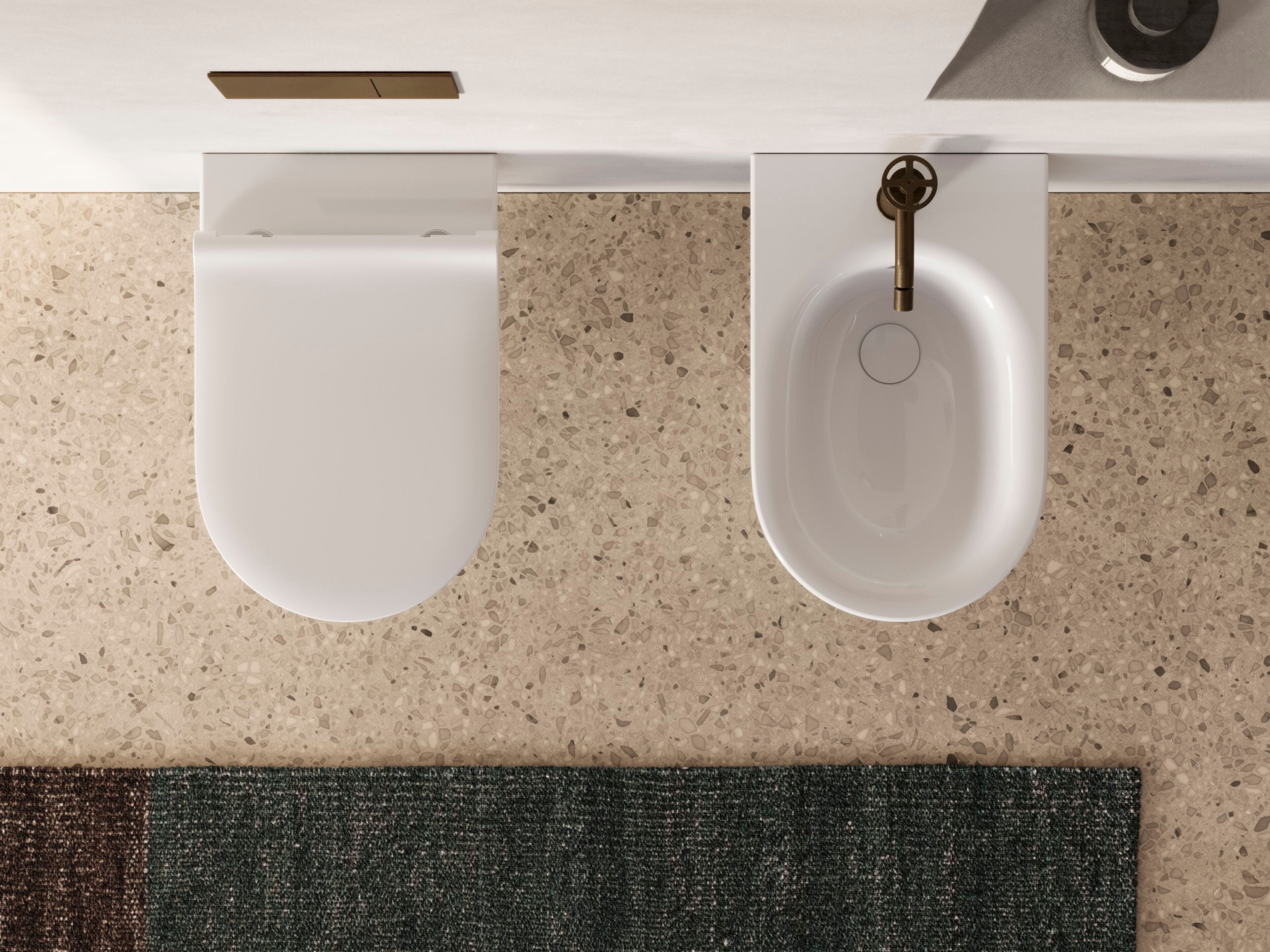 SFERA 55x35 Wall-hung rimless ceramic toilet By CERAMICA CATALANO