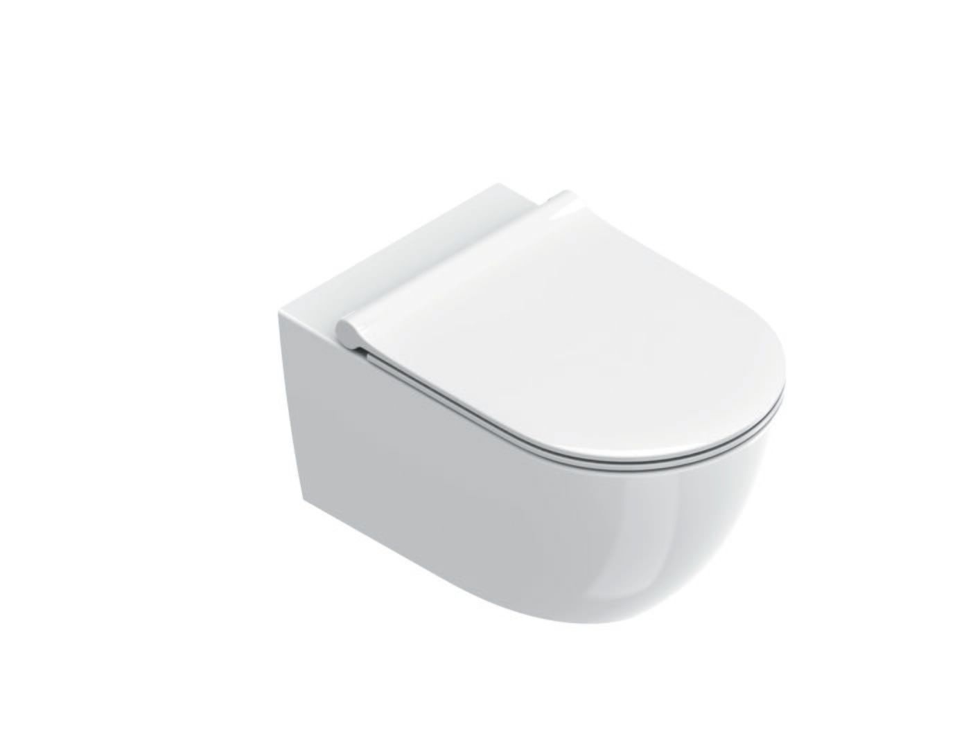 SFERA 55x35 Wall-hung rimless ceramic toilet By CERAMICA CATALANO