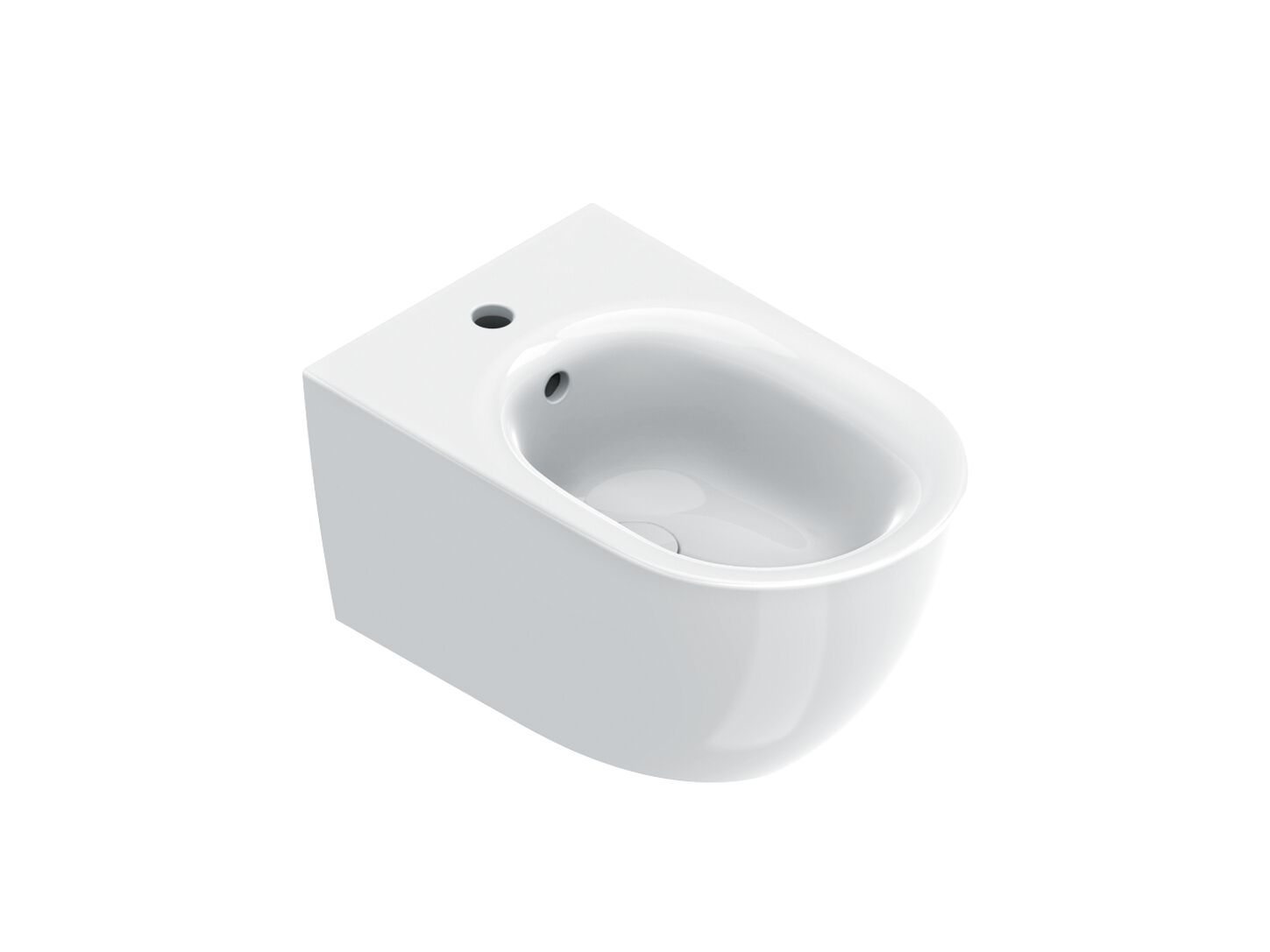 SFERA 50/55 Wall-hung ceramic bidet with overflow By CERAMICA CATALANO