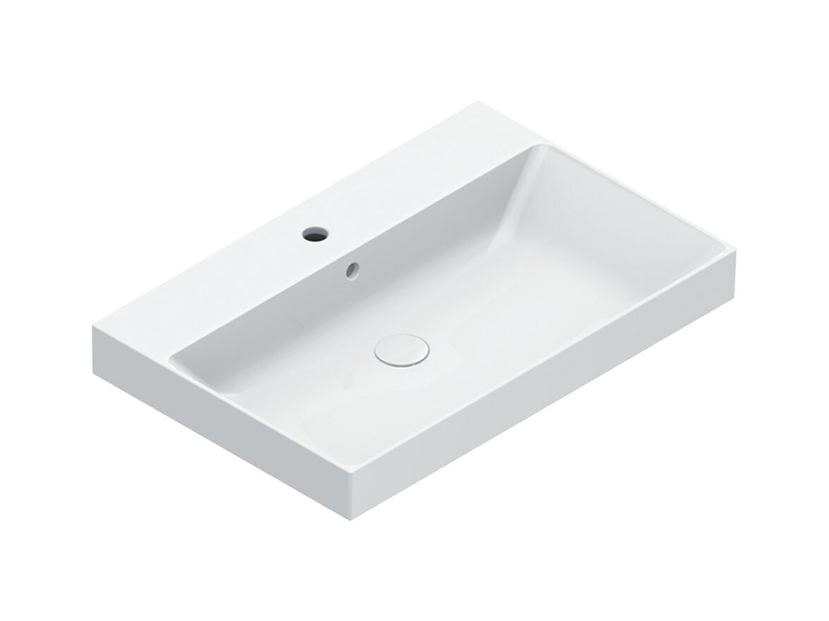 Lavabo rettangolare singolo a semincasso ZERO 75x50 - CERAMICA CATALANO ...