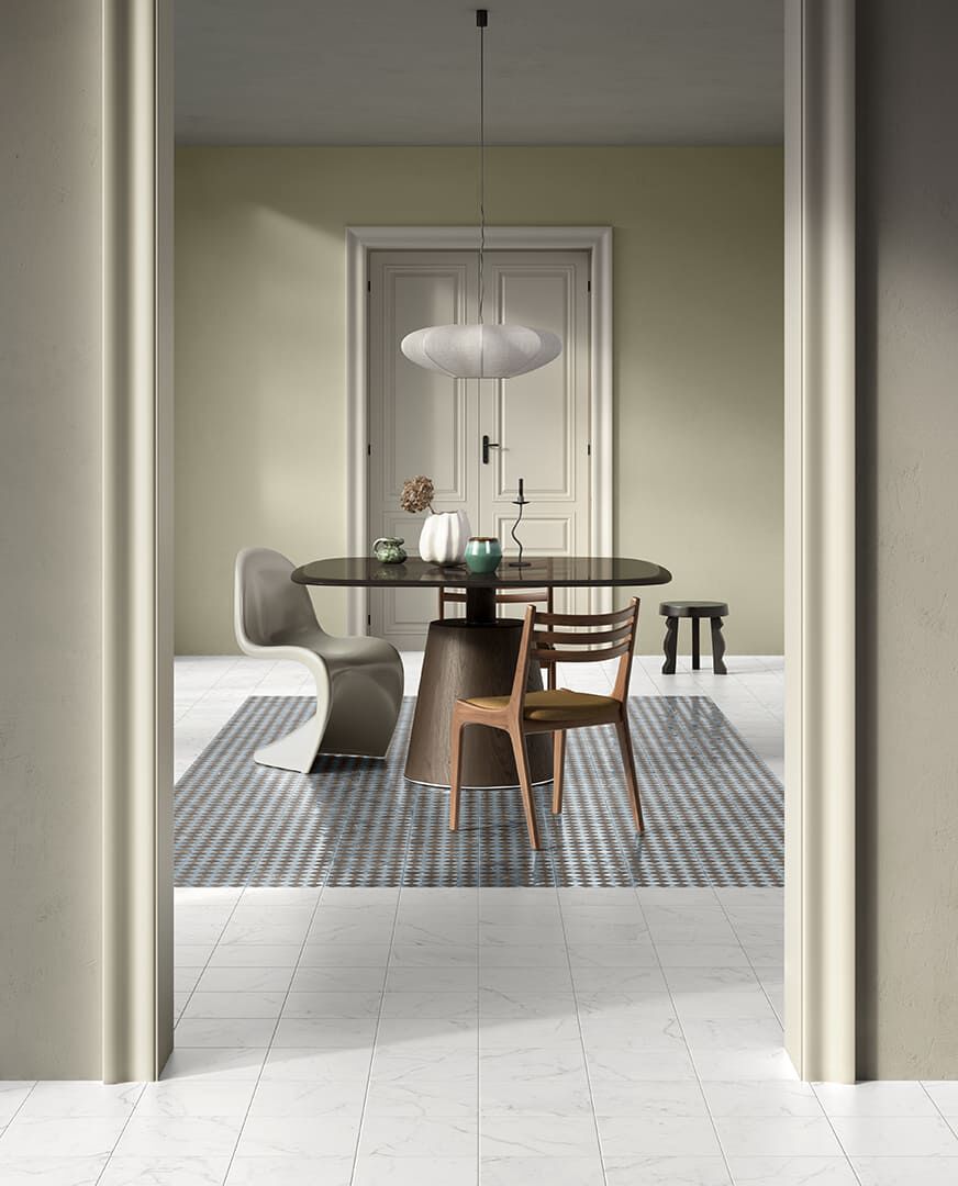 DIMORE Glazed porcelain stoneware wall/floor tiles with marble effect ...
