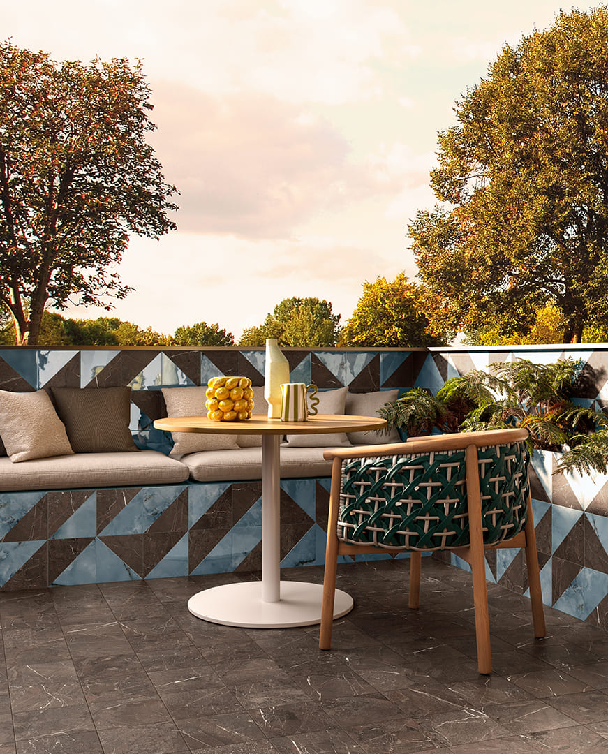 DIMORE Glazed porcelain stoneware wall/floor tiles with marble effect ...