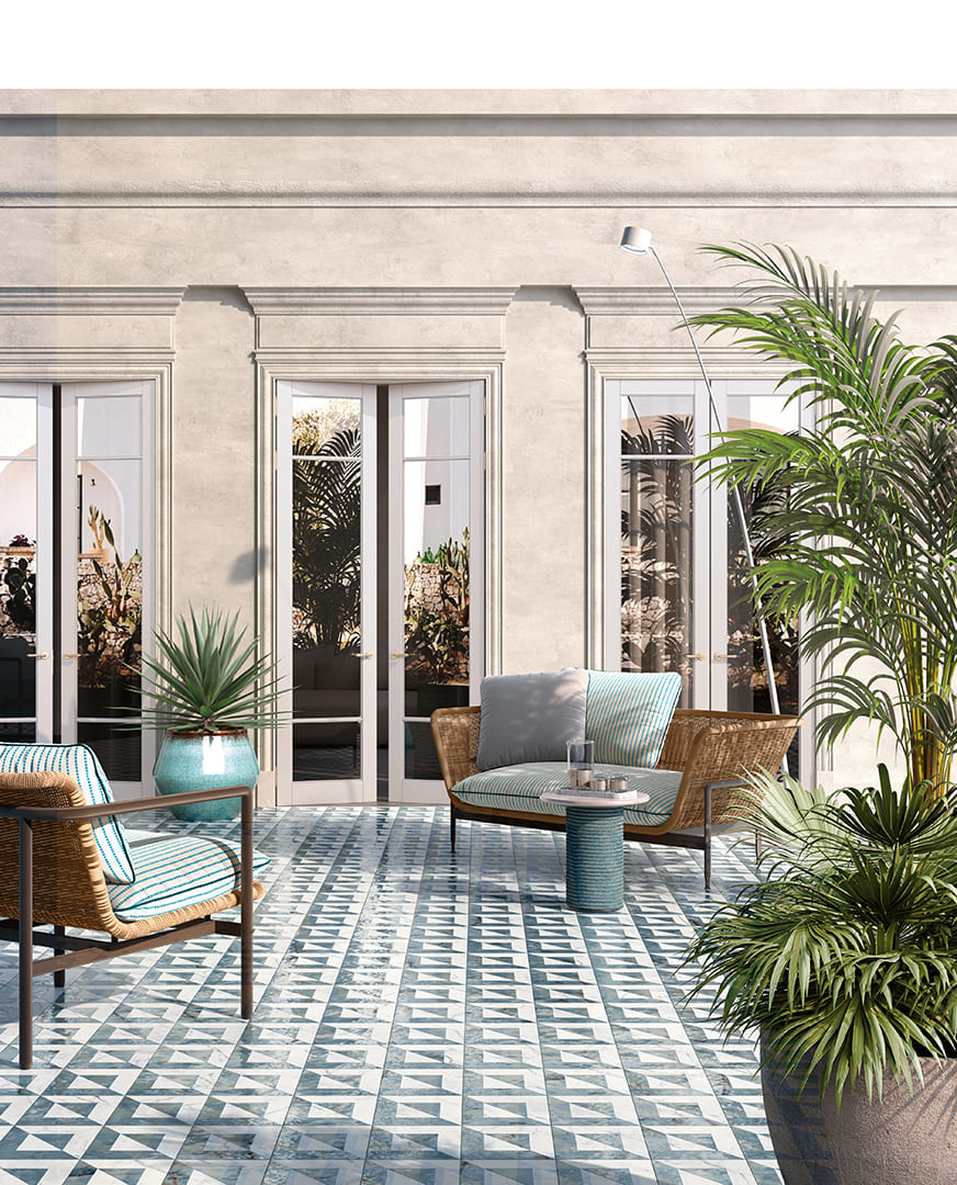 DIMORE Glazed porcelain stoneware wall/floor tiles with marble effect ...