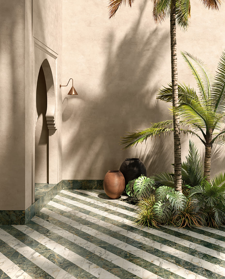 DIMORE Glazed porcelain stoneware wall/floor tiles with marble effect ...