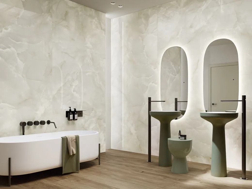 INFINITO 2.0 - ONYX ICE Porcelain stoneware wall/floor tiles with ...