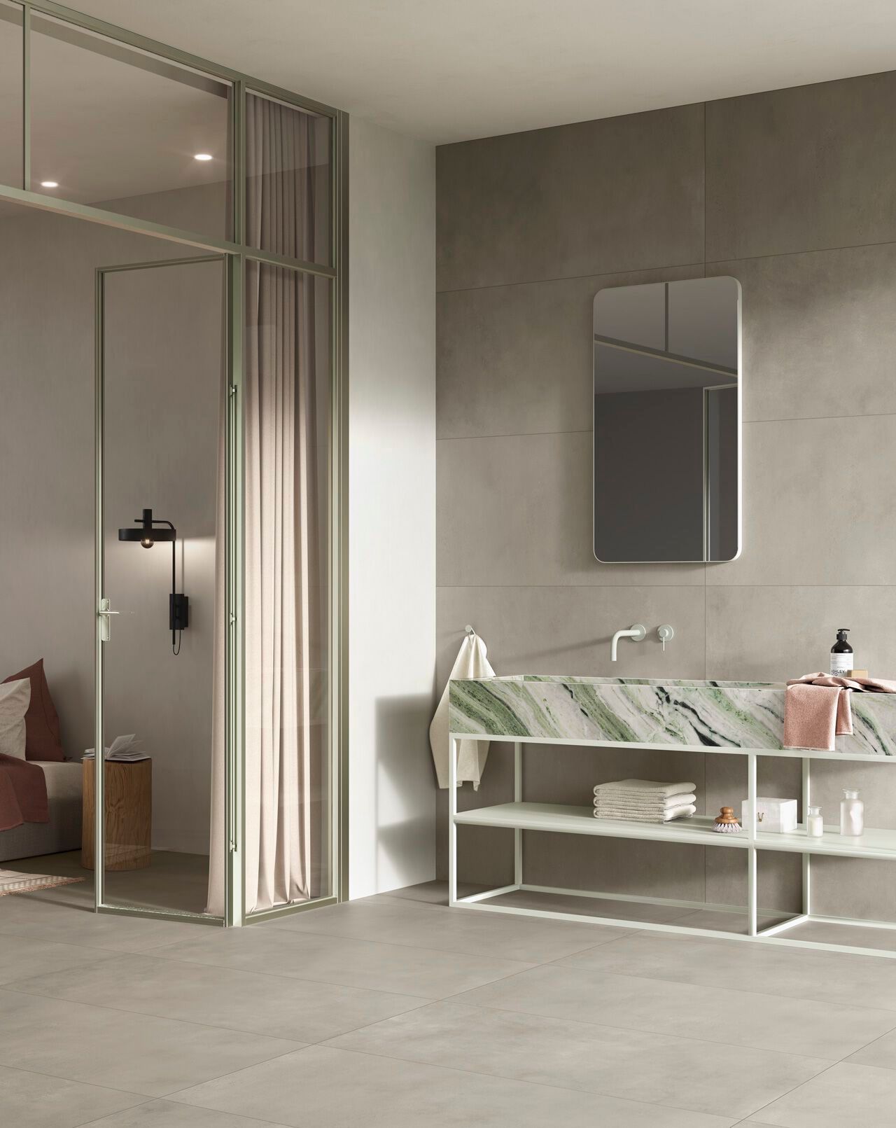 Pavimento/rivestimento in gres porcellanato effetto marmo INFINITO 2.0 - RIVER JADE - CERAMICA ...