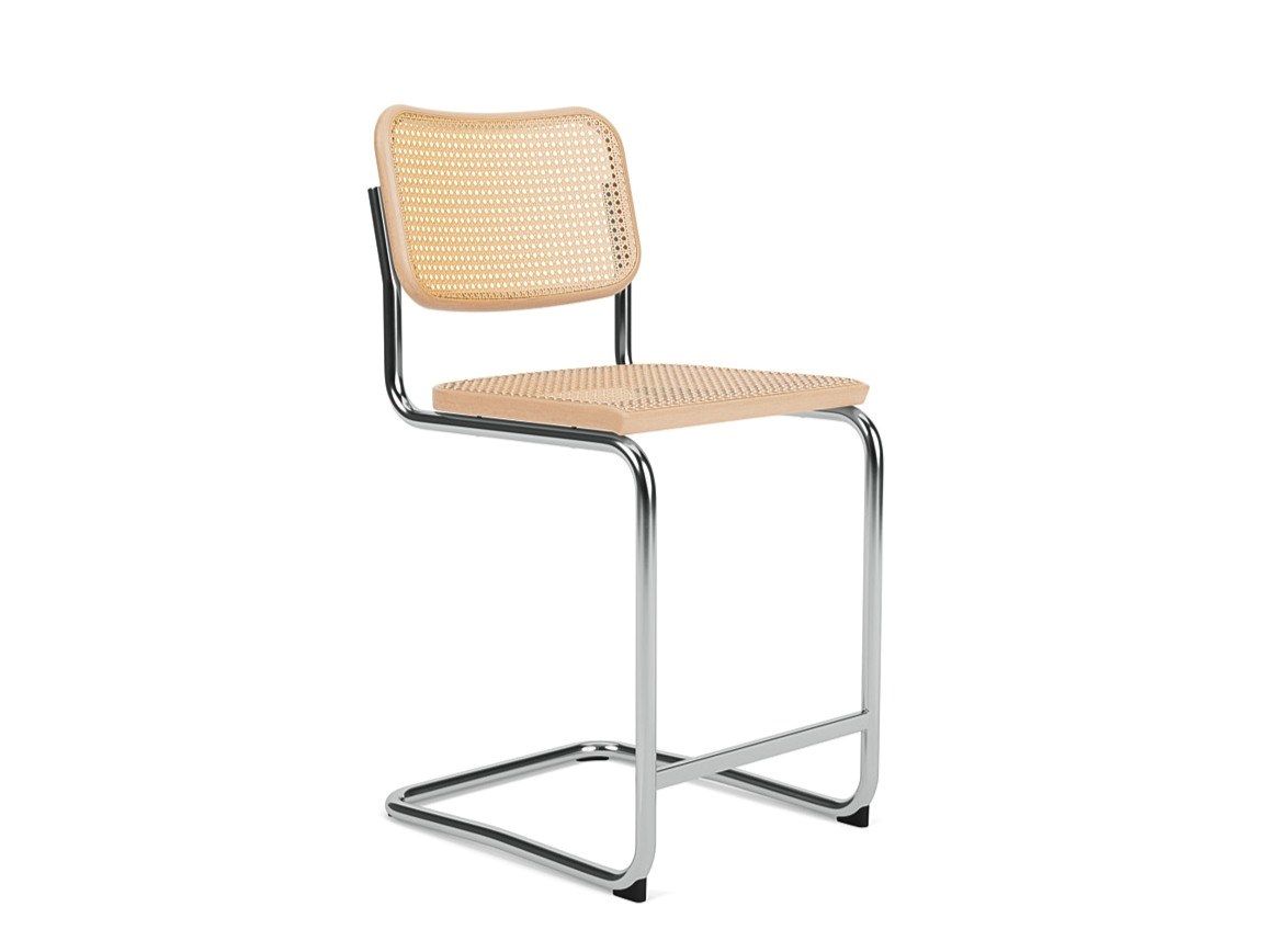 CESCA™ Cantilever Vienna straw stool By KNOLL | design Marcel Breuer