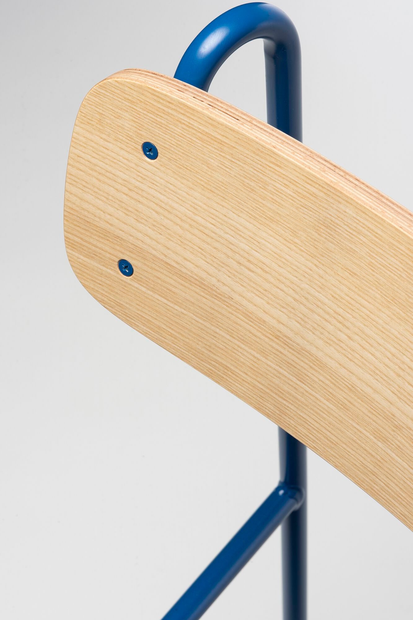 LENA SG-75 Painted metal high stool with eco-leather integrated cushion ...