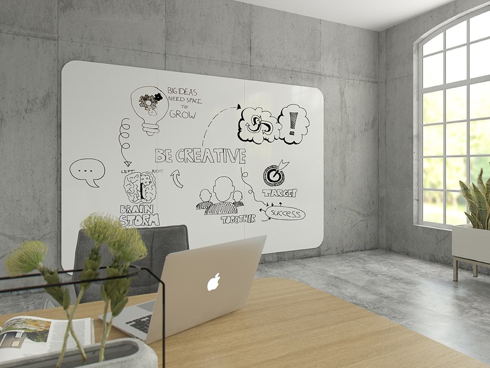Lavagna per ufficio magnetica in metallo a parete CHAMELEON WALL By ...