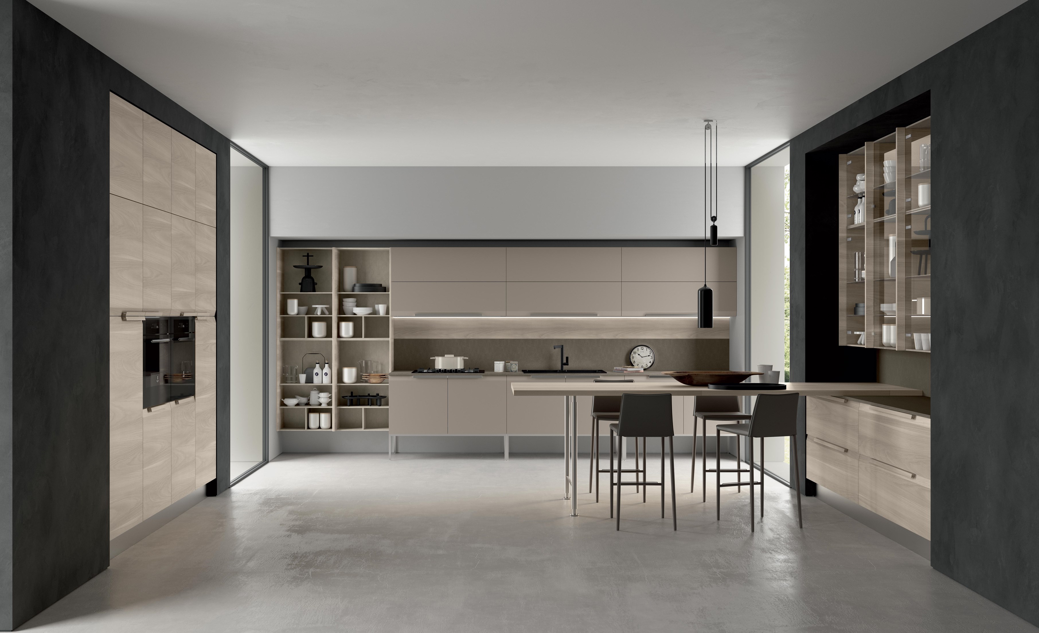 Linear fitted kitchen CHANTAL 03 By Febal Casa design Alfredo Zengiaro