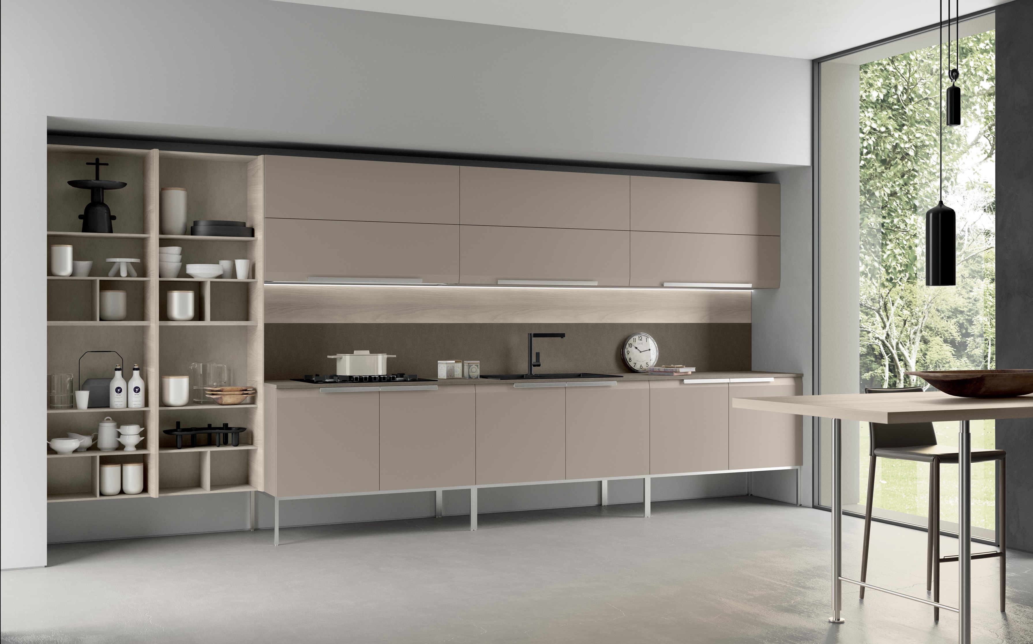 Linear fitted kitchen CHANTAL 03 By Febal Casa design Alfredo Zengiaro