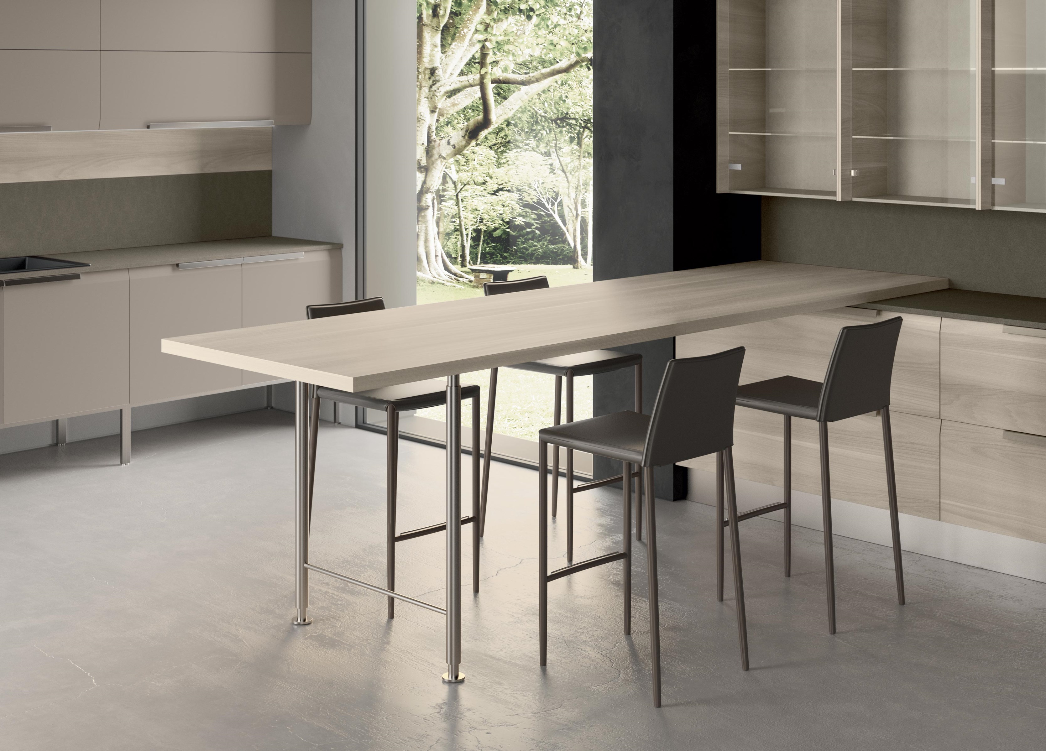 Linear fitted kitchen CHANTAL 03 By Febal Casa design Alfredo Zengiaro