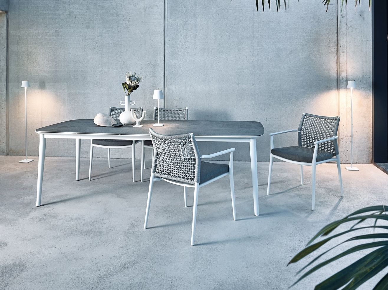 CHARLIE | Ceramic table Rectangular aluminium garden table By solpuri ...