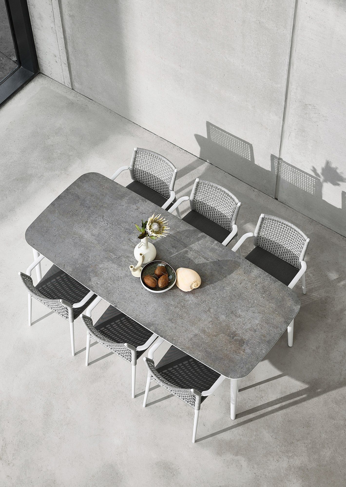 CHARLIE | Ceramic table Rectangular aluminium garden table By solpuri ...
