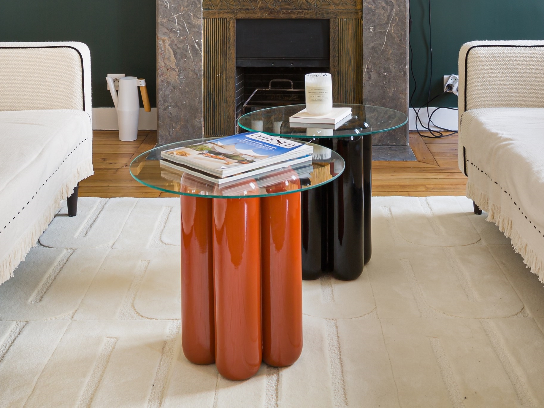 CHARLOTTE | Coffee table Round ceramic coffee table By COSIN Paris